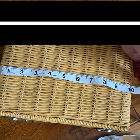 kate spade | Bags | Kate Spade Sam Wicker Lemon Zest Medium Satchel Nwt ...